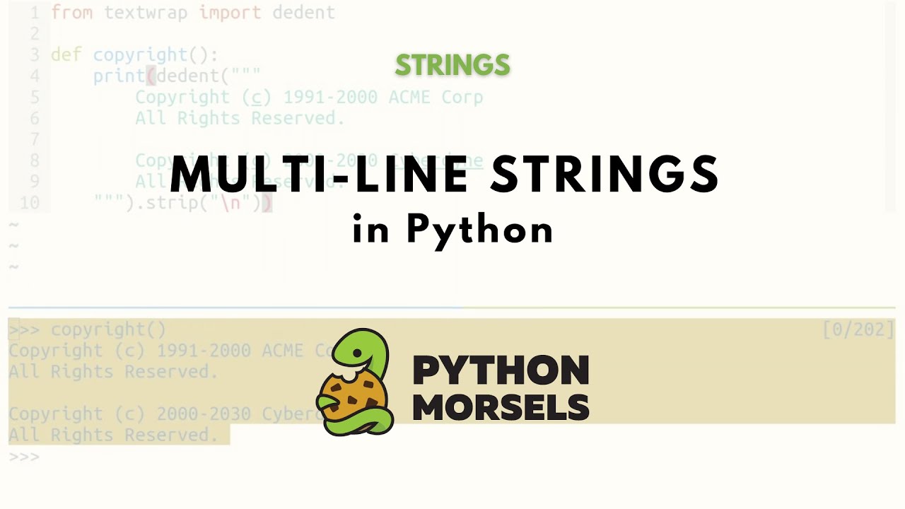 Unindenting multi line strings in Python
