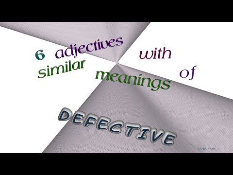 defective - 10 adjectives which are synonym of defective (sentence examples)