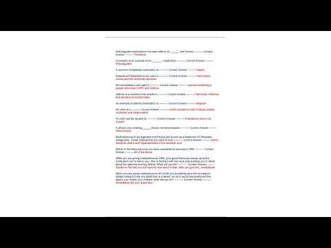 2024 Certified Medication Aide Practice Test New Latest Version with All Questions from Actual Past