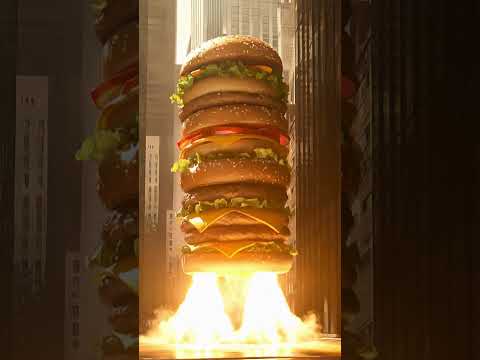 π BURGER LAUNCH! The Big Burger That Flew Like a Rocket! ππ₯ #entertainment