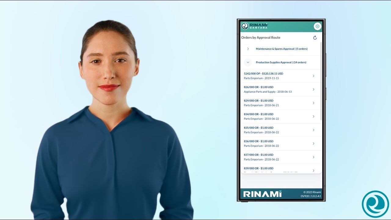 Rinami PWA Purchase Order Approvals App for JD Edwards
