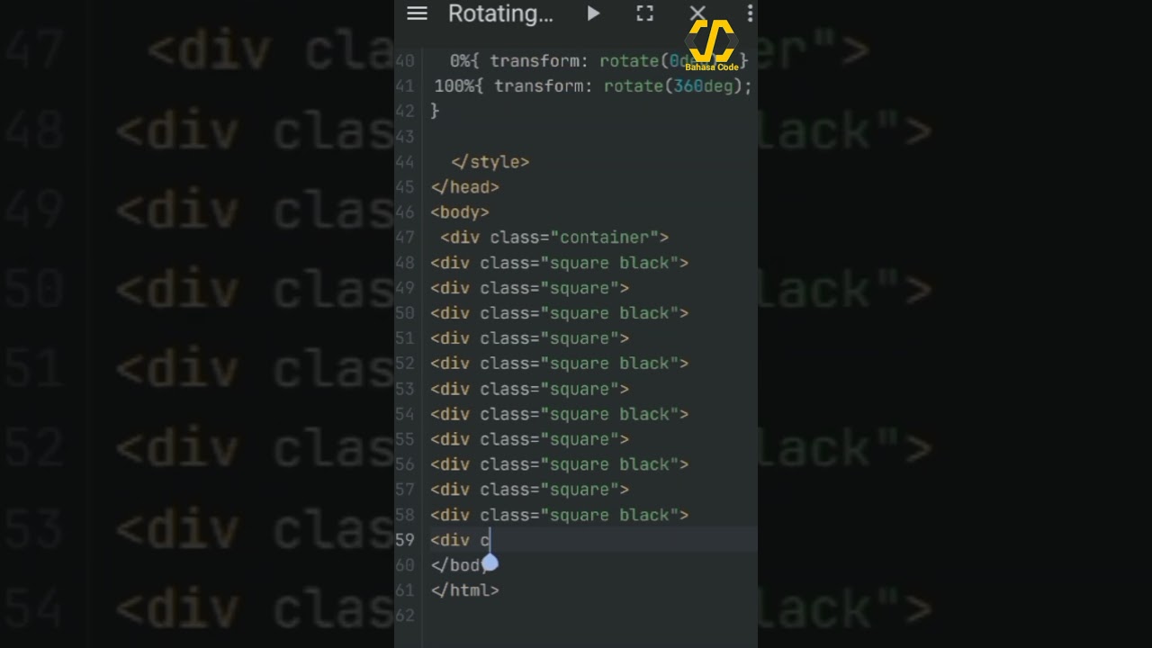 Bunga Berputar | #html #css #javascript #coding #shorts