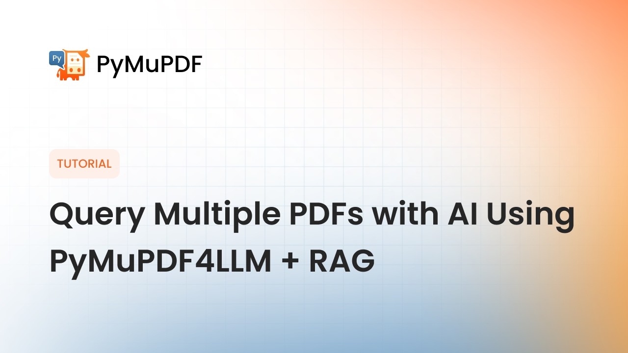 Query Multiple PDFs with AI Using PyMuPDF4LLM + RAG
