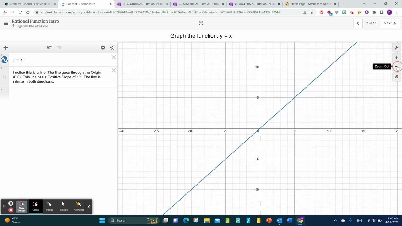 Desmos  Rational Function Activity