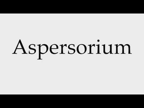 How to Pronounce Aspersorium