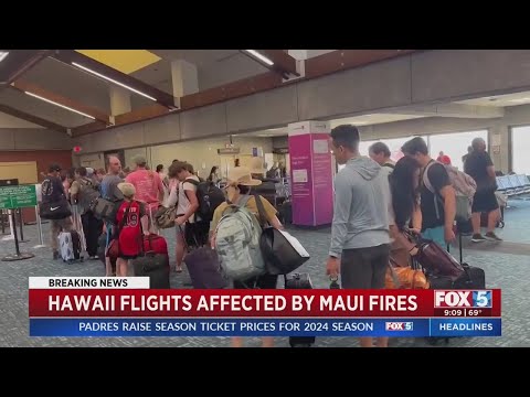 Hawaii Flgihts Affected By Maui Fires