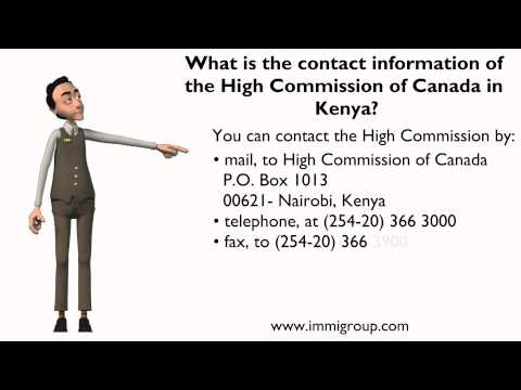 What is the contact information of the High Commission of Canada in Kenya?