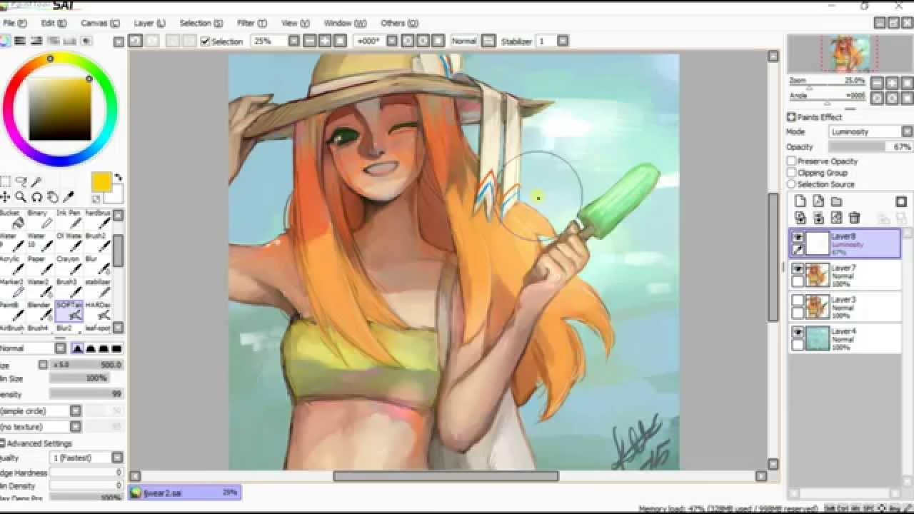 Beach continued - speedpaint (ptSAI)