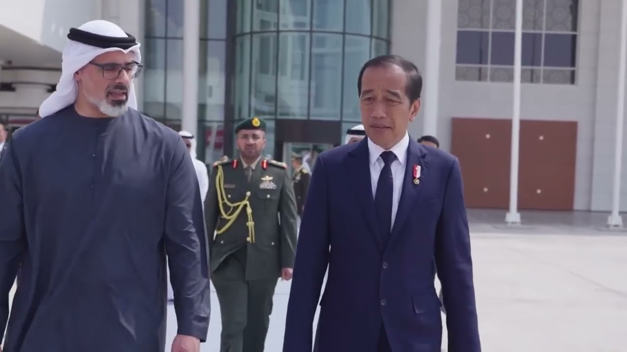 Sheikh Khaled Bin Mohammed Bin Zayed Sends Off Former Indonesian President Throwback