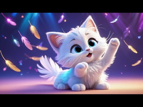 Lulu Cat Catches a Feather | Fun Kids Rhyme | Nursery Rhymes in English