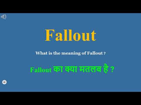 Fallout meaning in Hindi | Fallout ka kya matlab hota hai | daily use English words