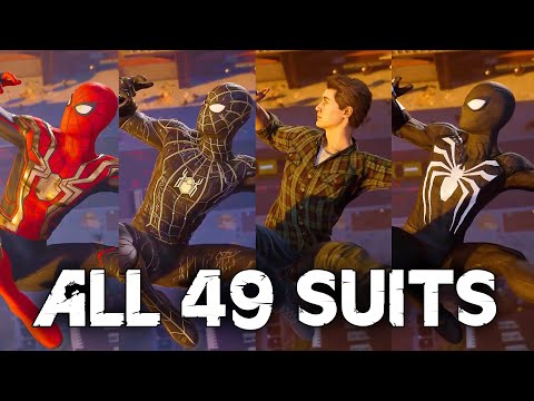 ALL 49 Spider-Man Suits & Costumes (Every Suit + No Way Home All DLC Suit) Spider-Man PS5 Remastered
