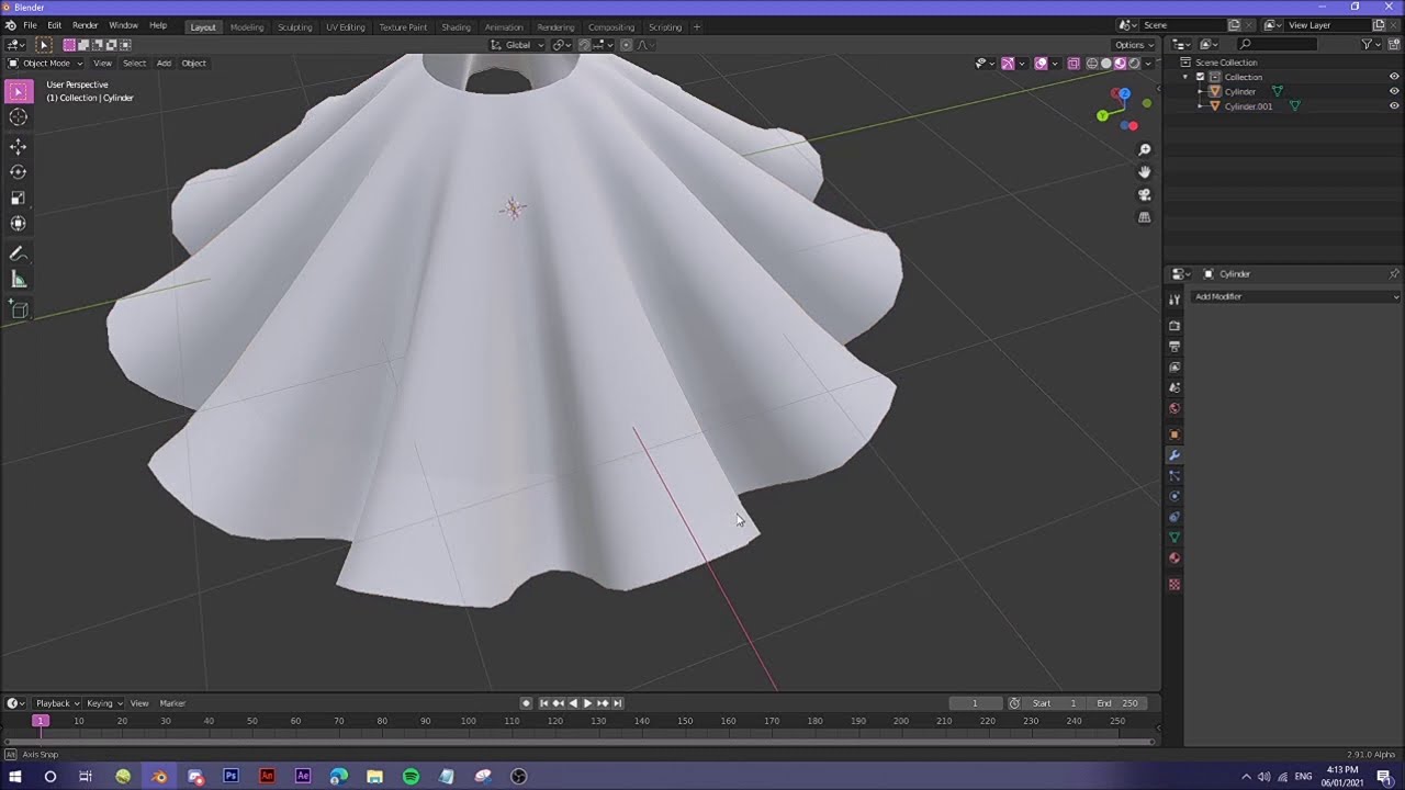 how to make a skirt in blender (fast tutorial)