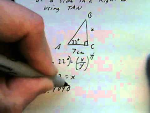 Calculate an Unknown Side Length using TAN