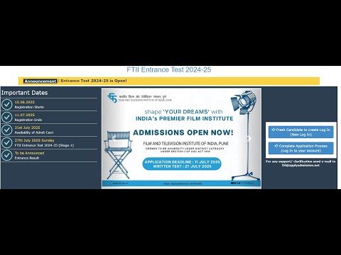 FTII Entrance test 2024- 25 ,FTII COACHING,FTII AND SRFTI JET EXAM PREPRATION