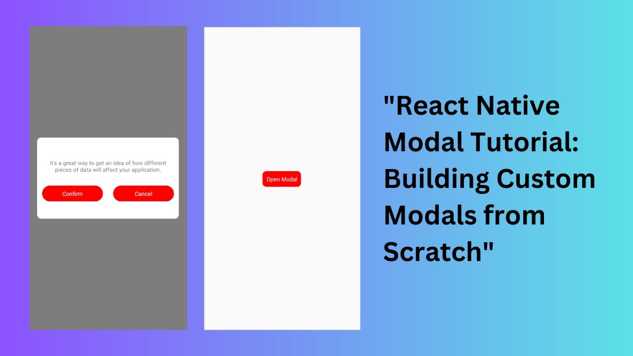 Creating a pop-up modal in React Native | React Native Modal Component Tutorial
