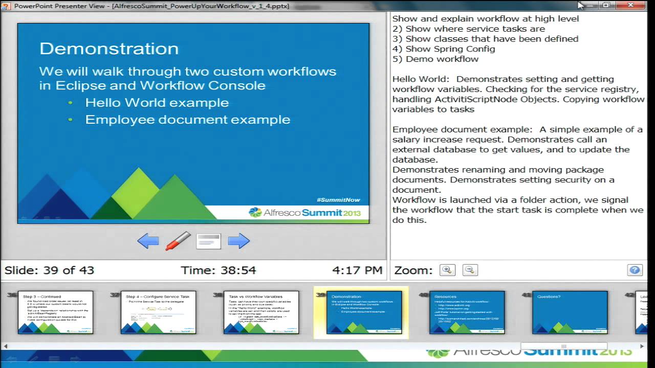 Alfresco Summit 2013: Power Up your Activiti Workflow with Java Delegates