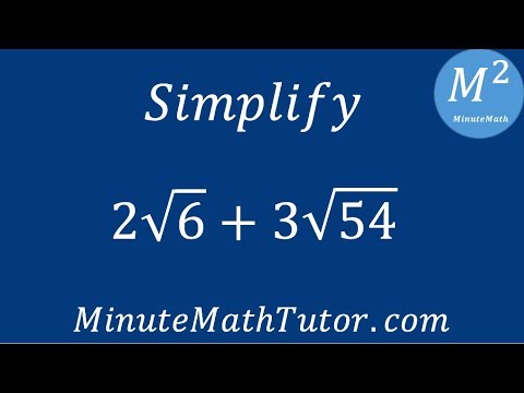 Simplify 2√6+3√54