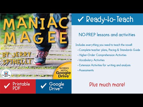 Maniac Magee Novel Study Unit