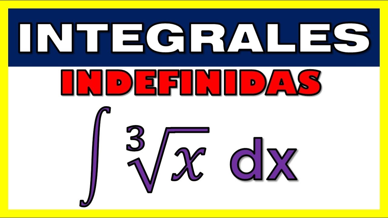 INTEGRAL INDEFINIDA | EJERCICIO 6