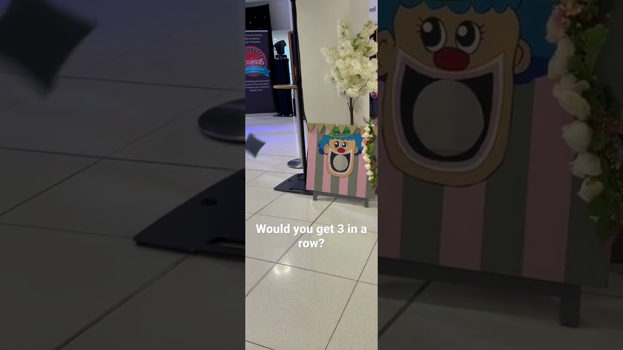 Our feed the clown wedding game looks east but even with practicing everyday, I still can’t get 3 in