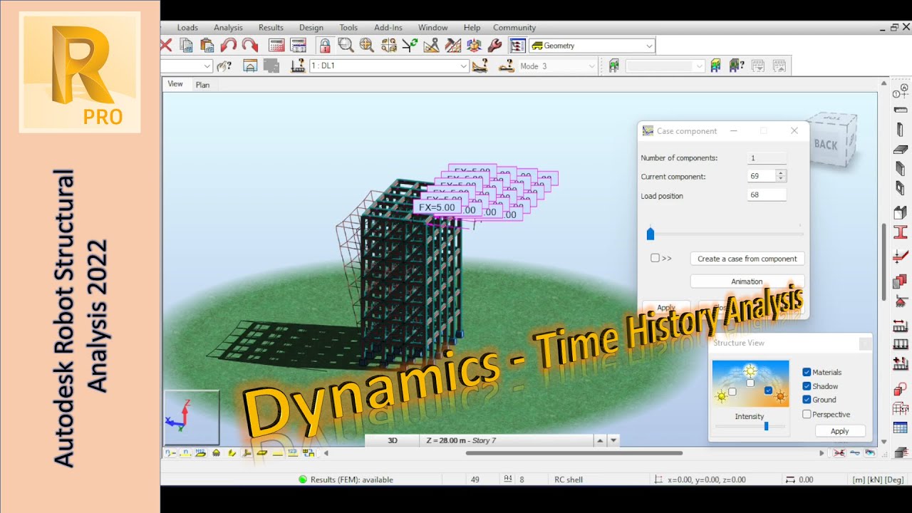 Time History Dynamic Analysis in Autodesk Robot: Step-by-Step Tutorial