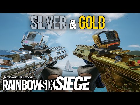 Y7S1 BATTLE PASS GOLD Attachment Skin + Gold Weapon Skin - Silver Attachment & Diamond Skin - R6