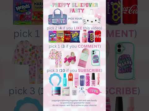 PREPPY SLEEPOVER PARTY! #skincare #makeup #beauty #preppy