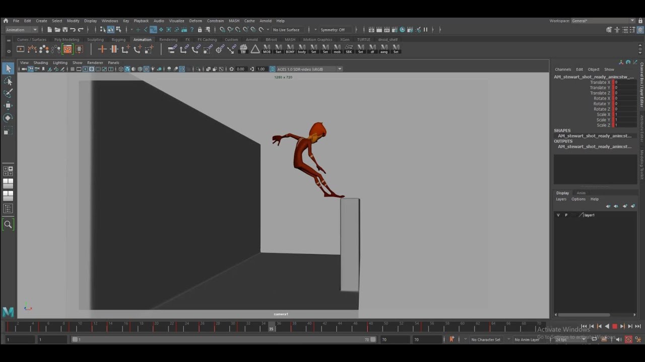 Animation Blocking Process(Parkour)