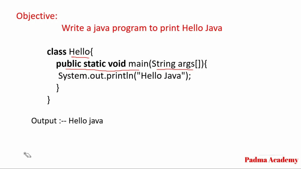 Hello Java || Write a java program to print Hello