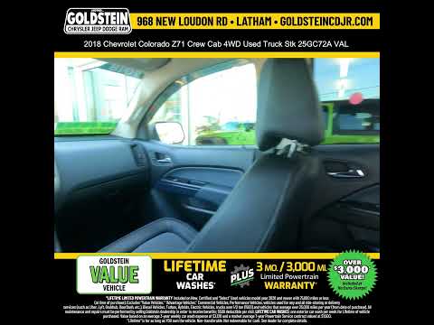 2018 Chevrolet Colorado Z71 Crew Cab 4WD Used Truck Stk 25GC72A VAL