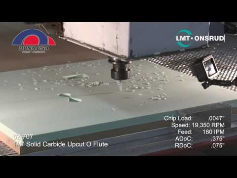 Cutting U 150 CORAFOAM from DUNA USA by LMT Onsrud