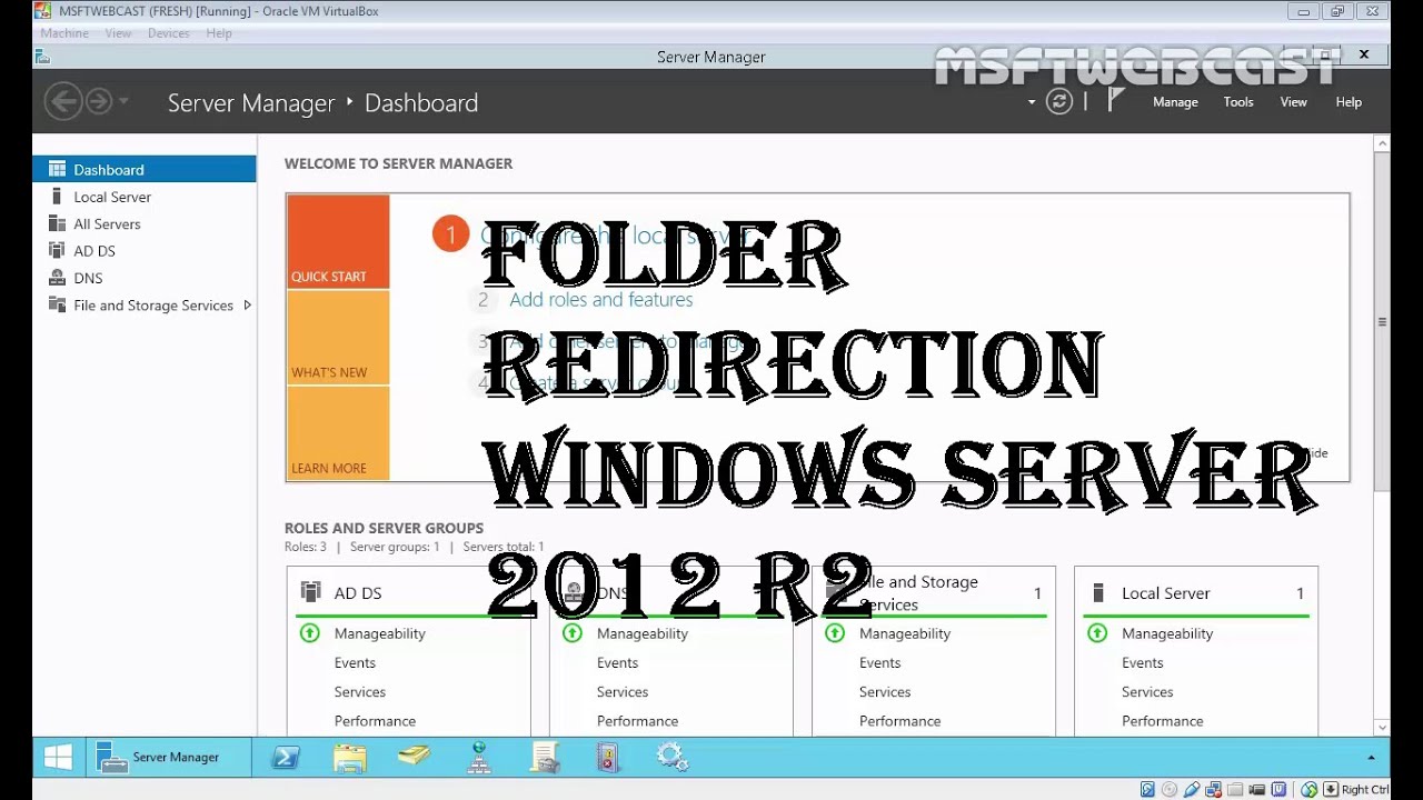 13. Folder redirection windows server 2012 R2 (70-410 MCSA)