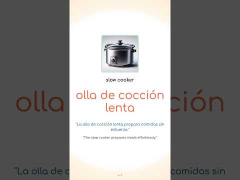 🇪🇸 5 Words in 60 Seconds 🕛 Household Appliances: rice cooker, slow cooker, pressure cooker, ...