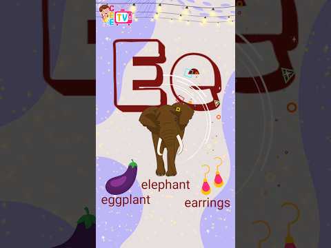 Words that start with letter Ee | Building Vocabulary Words for Kids | Letter E #shorts #shortsvideo