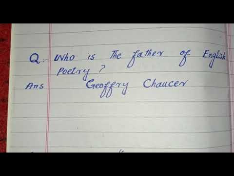 Father of English Poetry