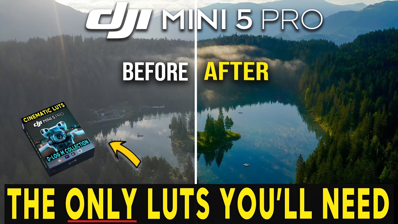 DJI Mini 5 Pro Cinematic LUTS - COLOUR GRADE IN SECONDS!