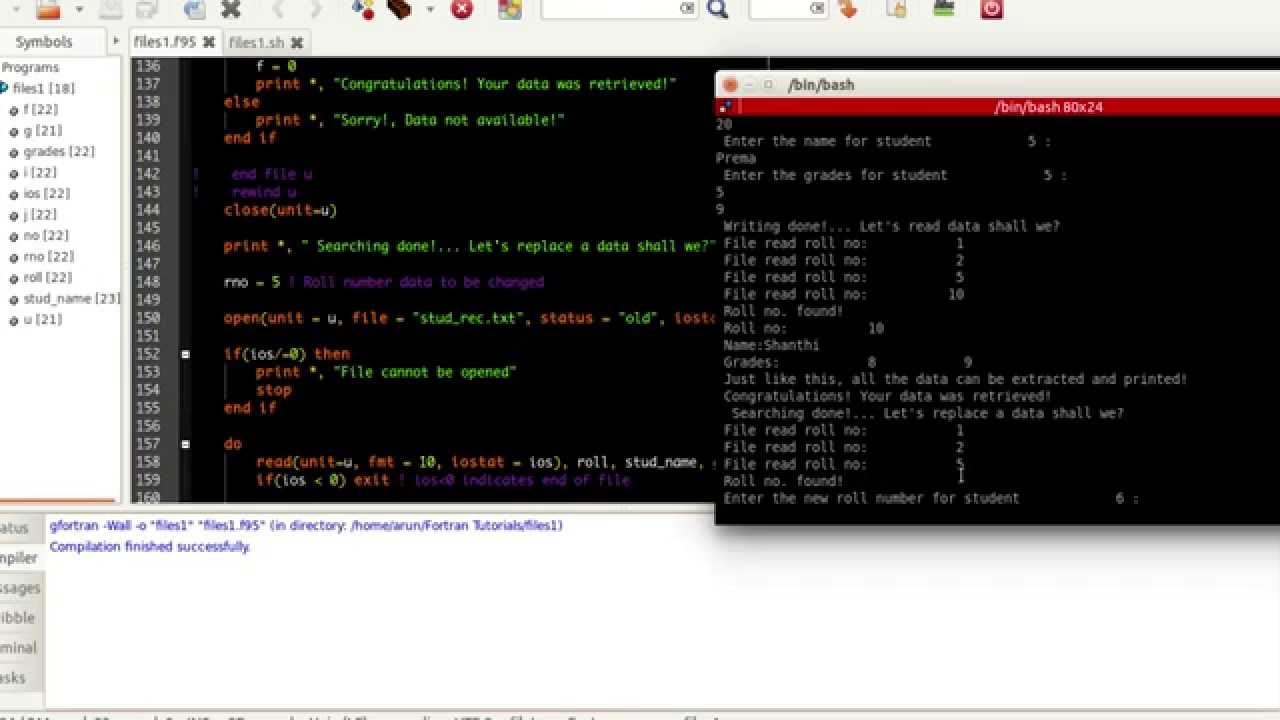 Advanced Fortran Programming : 027 : Processing Files - Sequential Files