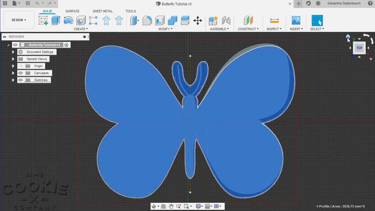 Fusion 360 Mirror Sketch + Cookie Cutter Tutorial with Add-In