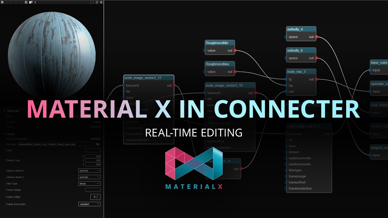 MaterialX in Connecter: Native Support & Node Graph Editor