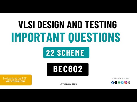 BEC602 VLSI Design and Testing Important Questions 22 Scheme | VTU Guru