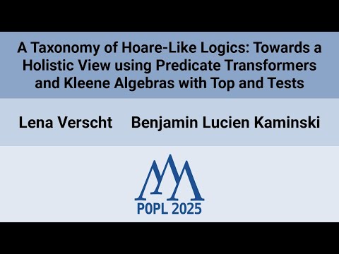 [POPL'25] A Taxonomy of Hoare-Like Logics