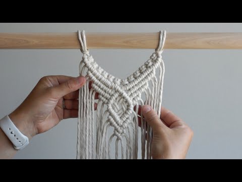 DIY Macrame Tutorial: Centre Wall Hanging Pattern Using Double Half Hitch Knots!