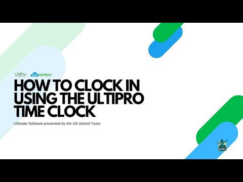 How to Clock In Using the UltiPro Time Clock