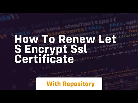 How to renew let s encrypt ssl certificate