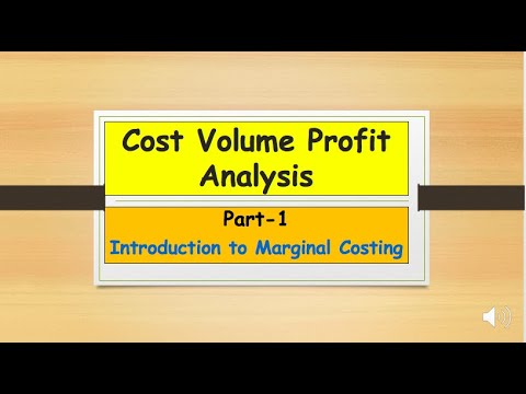 Introduction to Marginal Costing