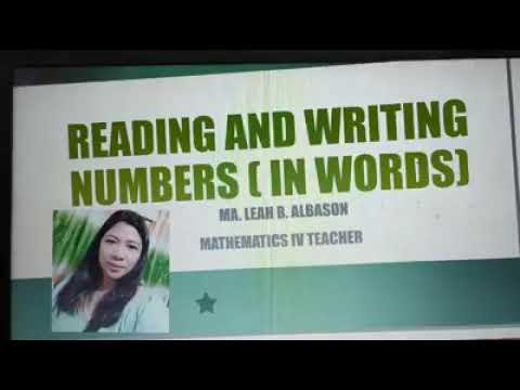 Reading and Writing Numbers in Words and Figures