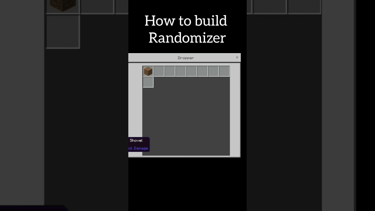 How to build Randomizer Minecraft bedrock