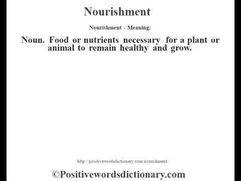 Nourishment definition | Nourishment meaning