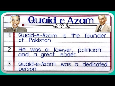 10 lines on Quaid e Azam in English
